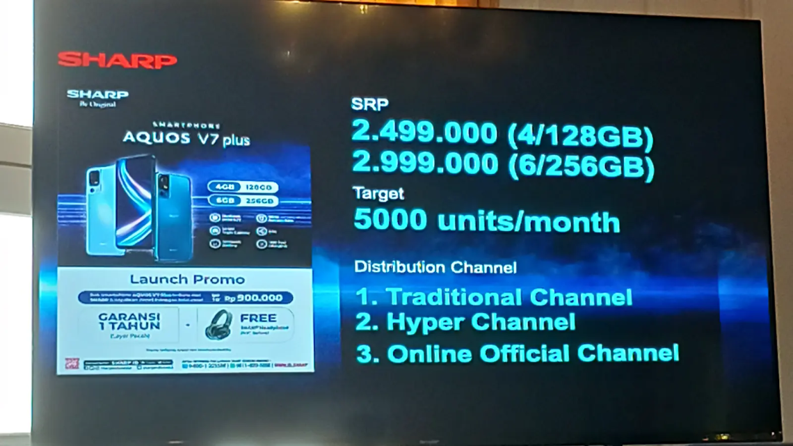 Cuma Rp 2 Jutaan! Sharp Aquos V7 Plus Resmi di Indonesia